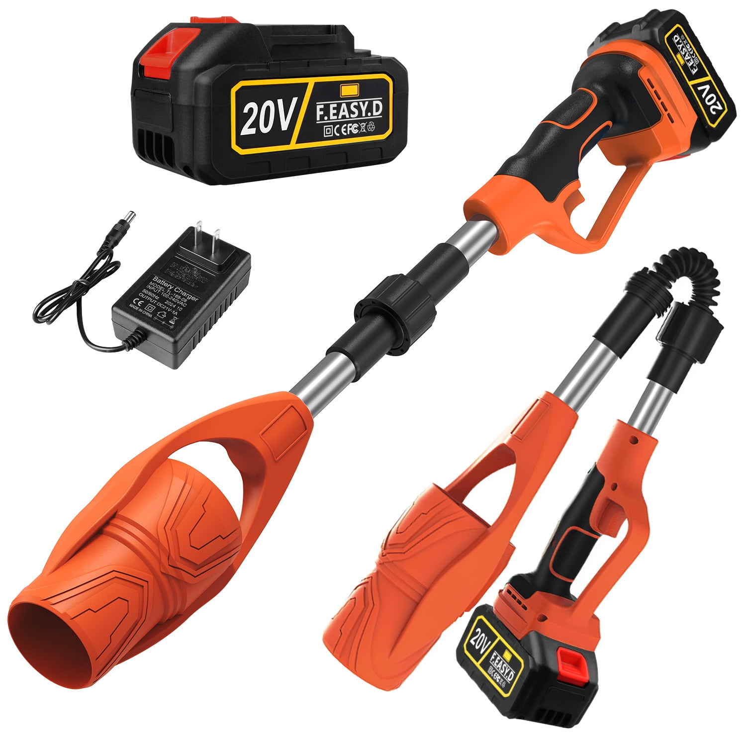20V Cordless Leaf Blower,AILKIN High Speed Foldable Air Leaf Cleaner ...