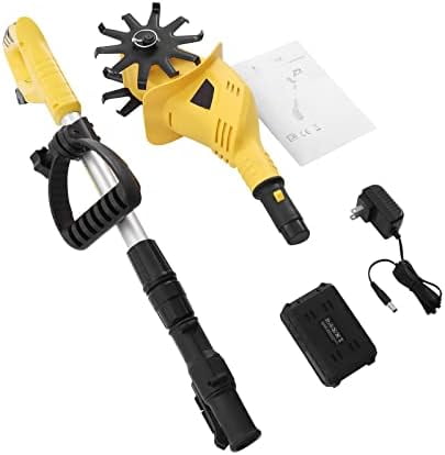 20V Cordless Tiller Cultivator,250RPM Handheld Electric Garden Tilling ...