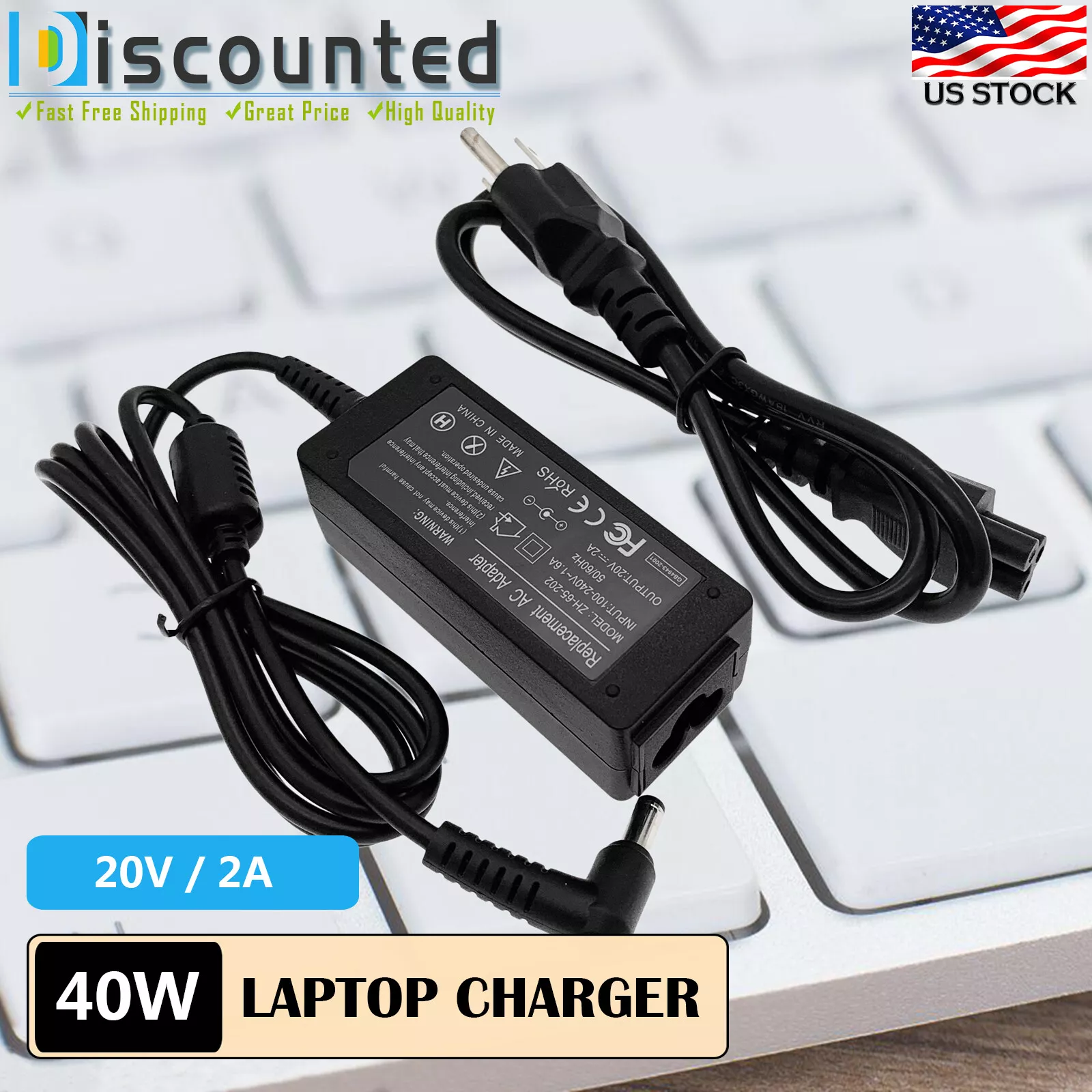 20V DC Adapter Charger For Booster PAC Model No.ES5000 ESP5500 TCB ...