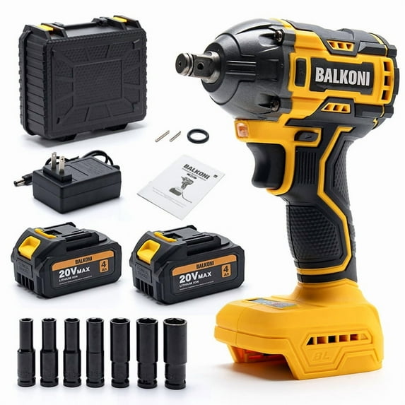 20V Electric Wrench, Cordless Impact Wrench, Impact Driver, 400N.m Max ...