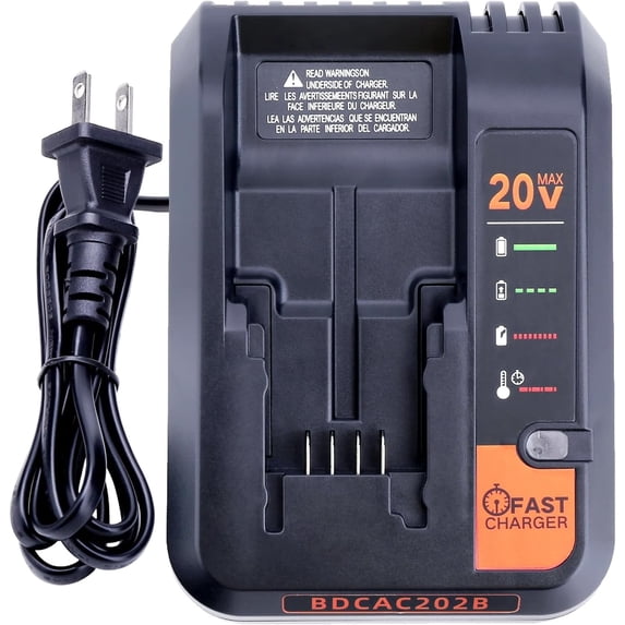 20V Fast Charger Compatible with Black and Decker 20V 12V Max Lithium ...