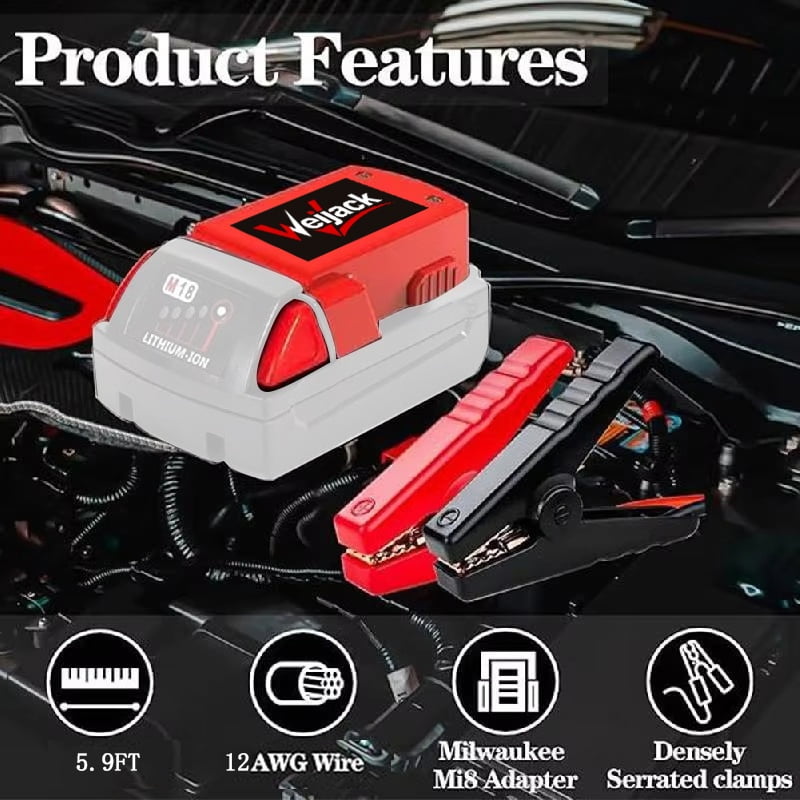 [20V Jumper Cable Adapter] 20V Lithium-Ion Battery To Jumper Cable ...