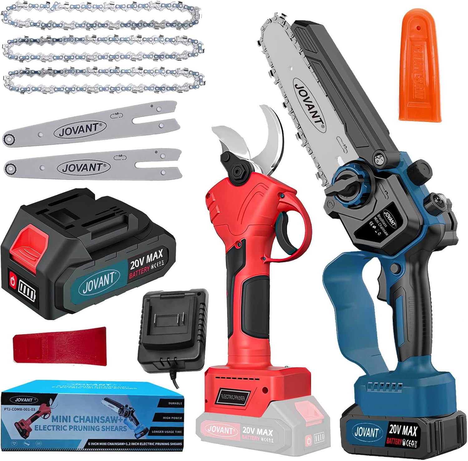 20V MAX Chainsaw w/1*Max20V-4Ah Battery & Charger, Cordless Chainsaw ...