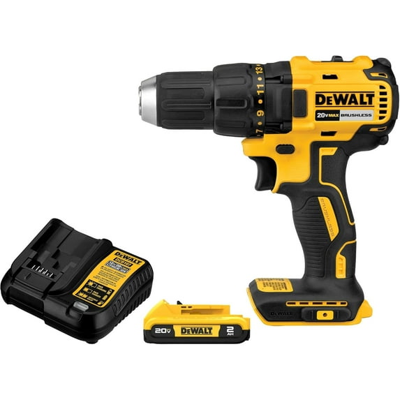 20V MAX Cordless Drill Driver Set, 1/2 Inch Electric Drill, 2 Speed, XR ...