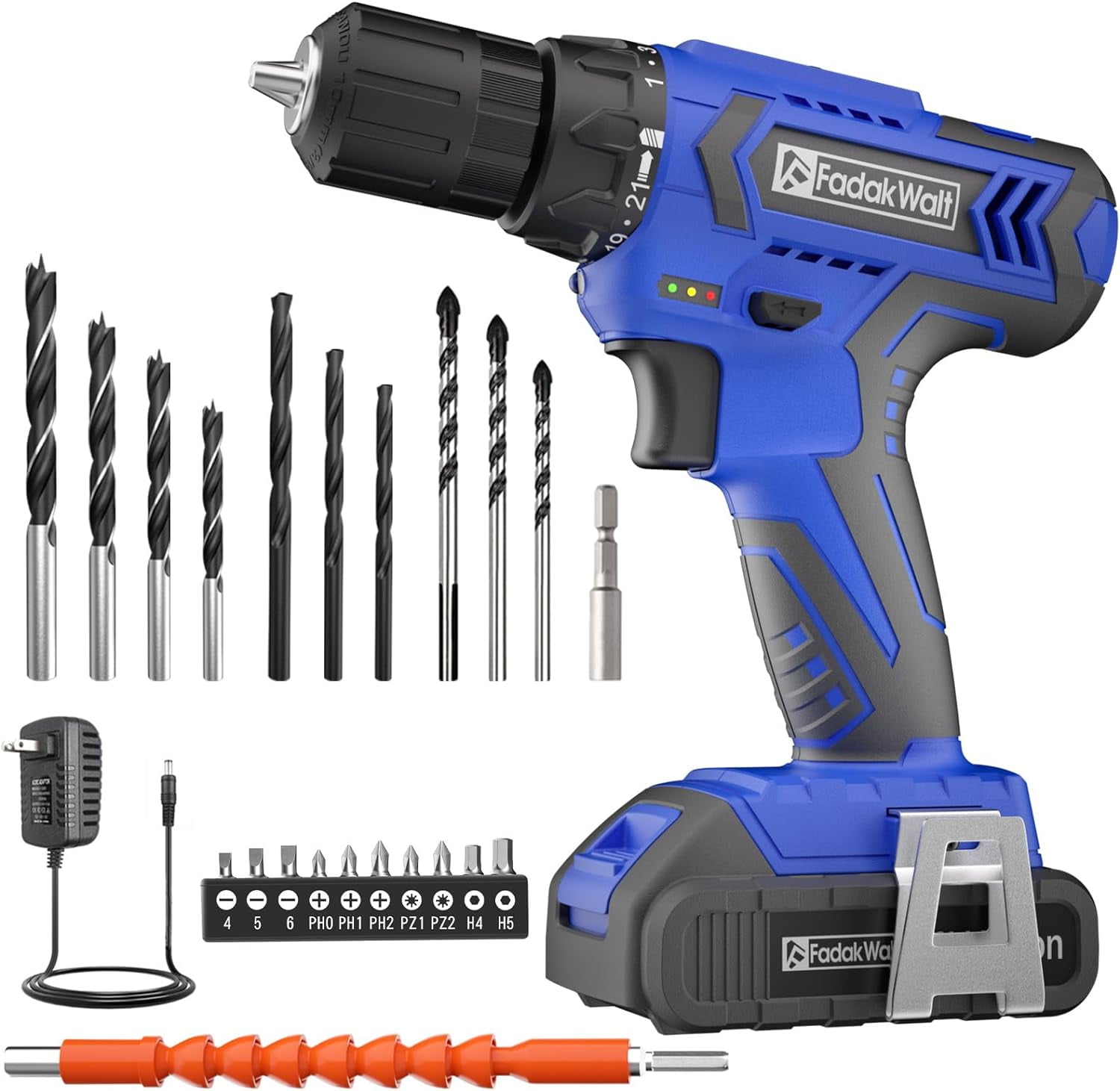 20V MAX Cordless Drill Set,Power Drill Kit with Lithium-Ion and charger ...