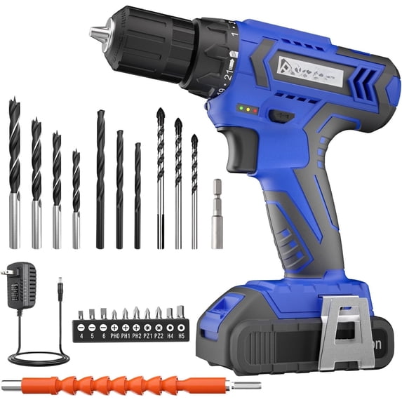 20V MAX Cordless Drill Set,Power Drill Kit with Lithium- and charger, 3 ...