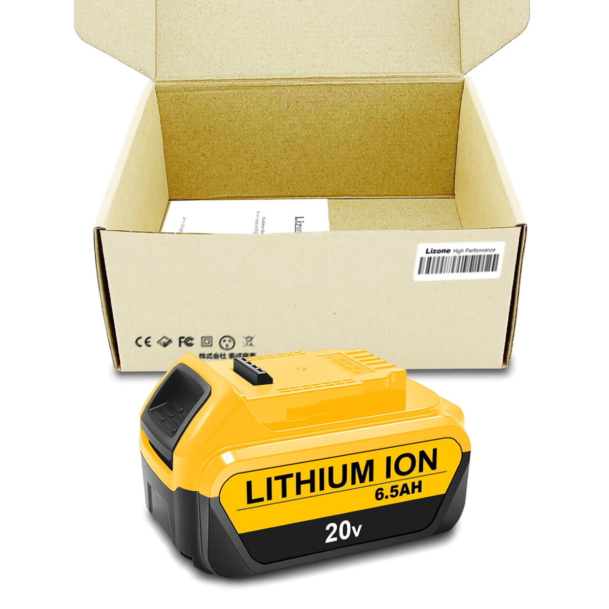 20V Max 6.5Ah High Capacity Battery DCB230 Replacement for DEWALT 20V Max XR Battery 6.0Ah ...