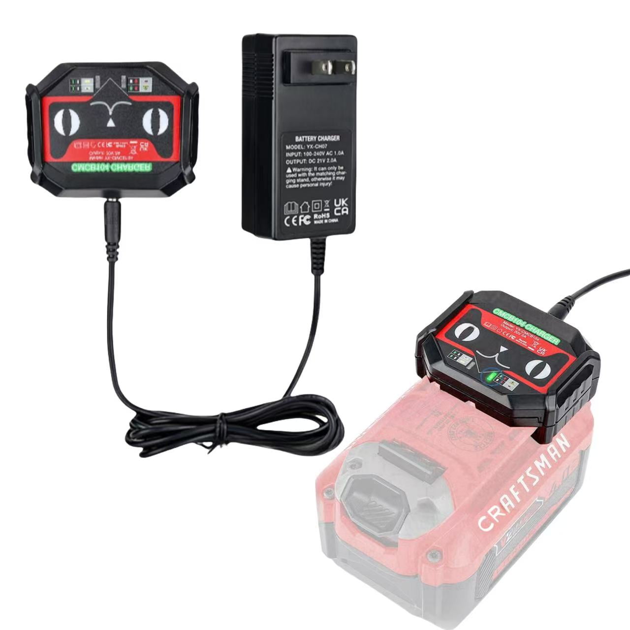 20V Replacement Lithium Battery Charger for CRAFTSMAN | 2.0A Fast ...