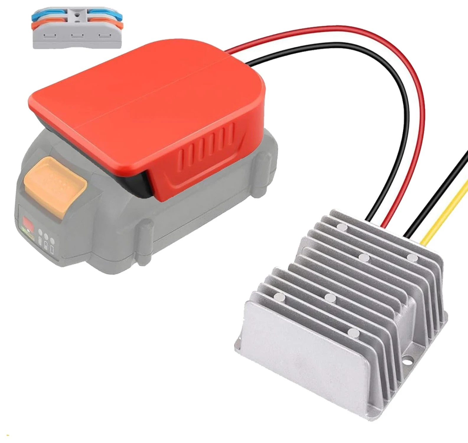 20V to 12V Step Down Converter Adapter for Worx 6PIN Battery Voltage ...