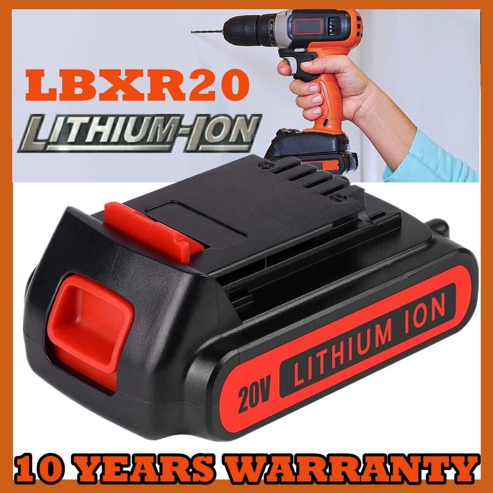 20Volt 3.0Ah MAX LBXR20 Repalcement for Black and Decke 20v Lithium ...