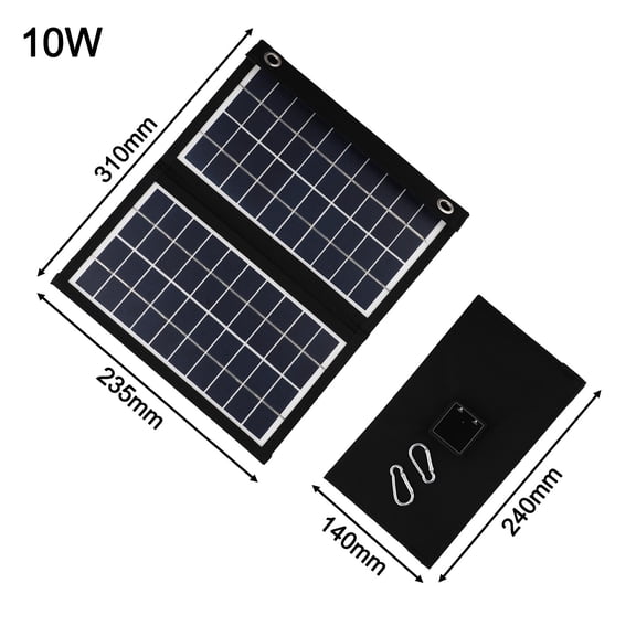 ALLPOWERS 21W Solar Panel with 10000mAh Power Bank, 3 USB Ports, Phone ...