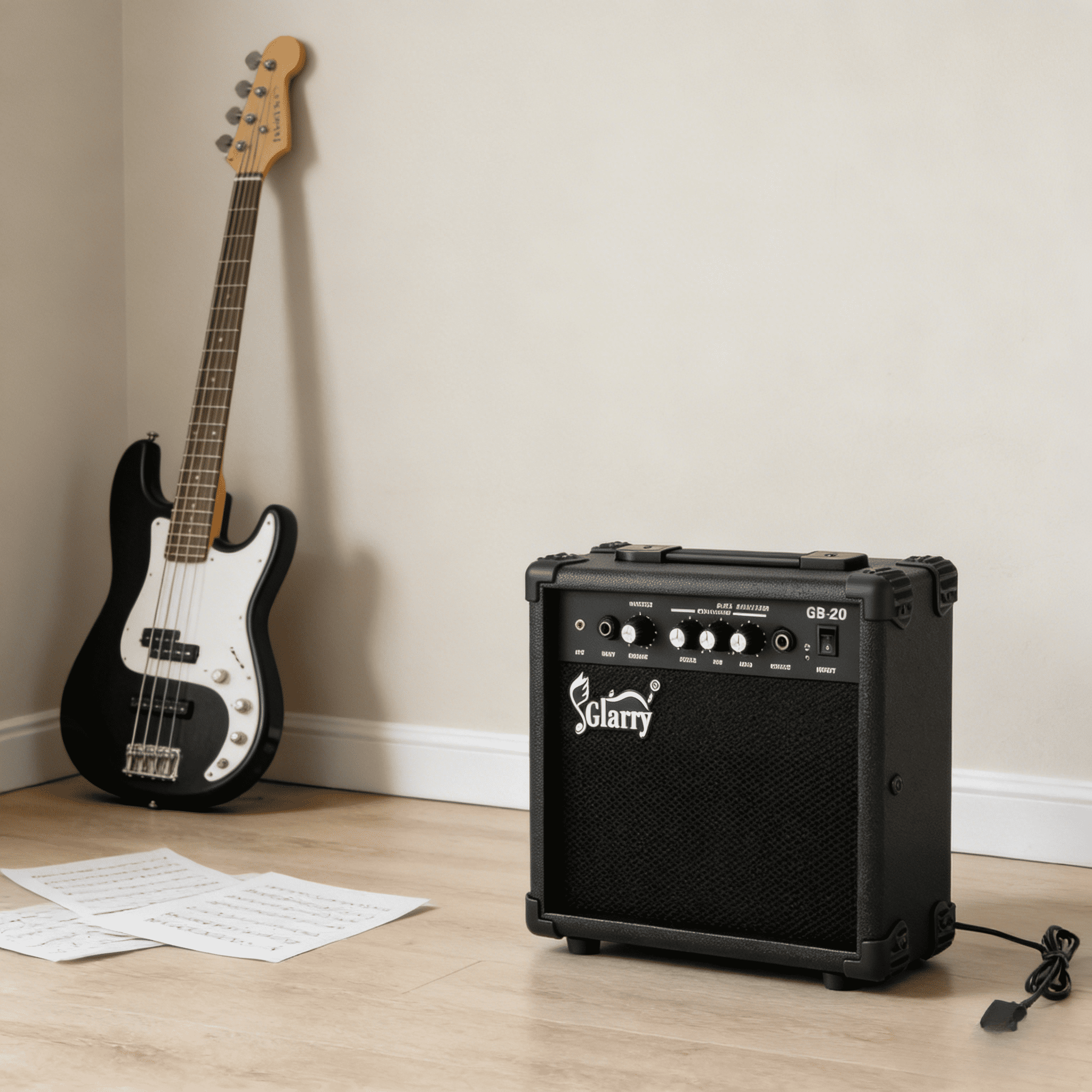 20W Electric Bass Amplifier Combo Portable Bass Amp with 6.5 Inch ...