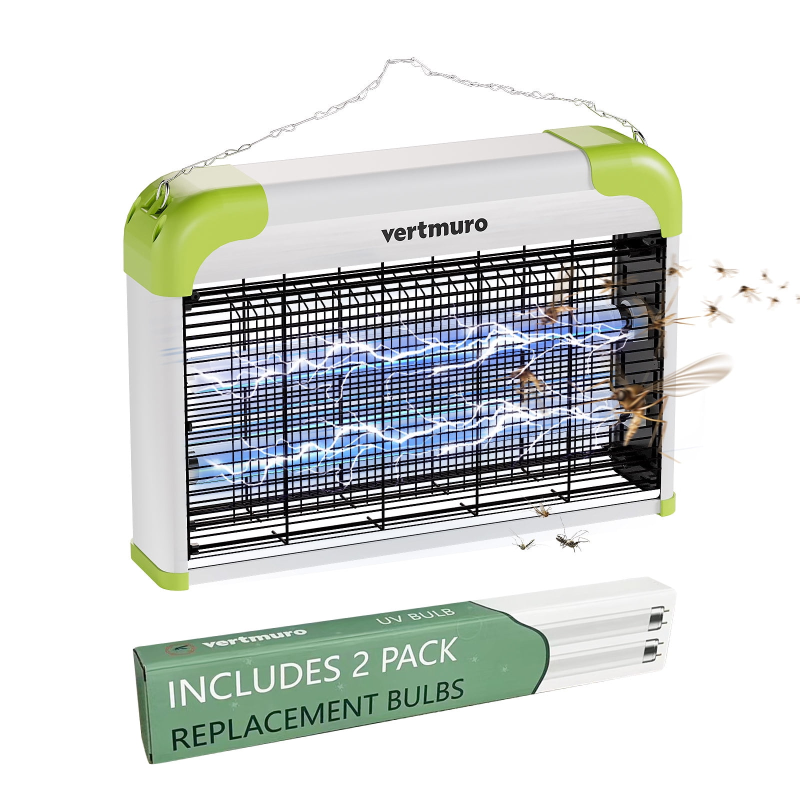 20W Electric Bug Zapper, Indoor Fly Insect Killer with 3000V Grid, UV ...