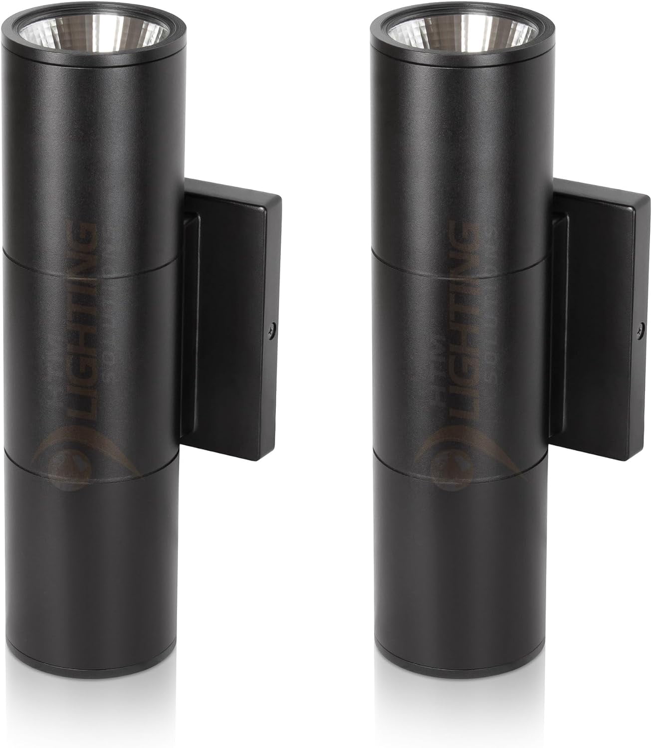 20W Integrated LED Up and Down Cylinder Outdoor Wall Sconce - 1600 ...