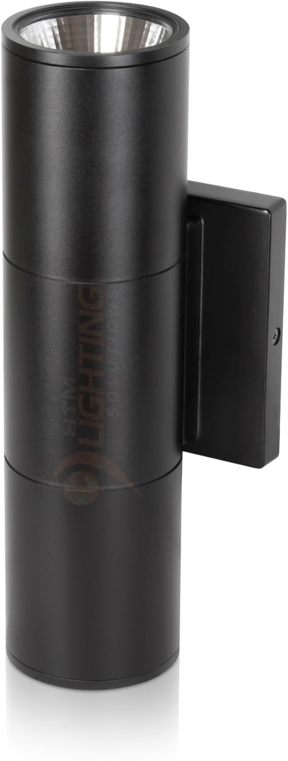 20W Integrated LED Up and Down Cylinder Outdoor Wall Sconce - 1600 ...