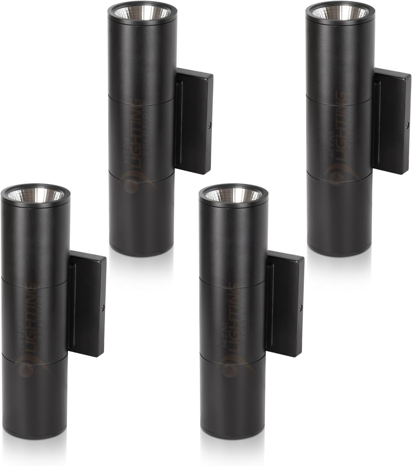 20W Integrated LED Up and Down Cylinder Outdoor Wall Sconce - 1600 ...