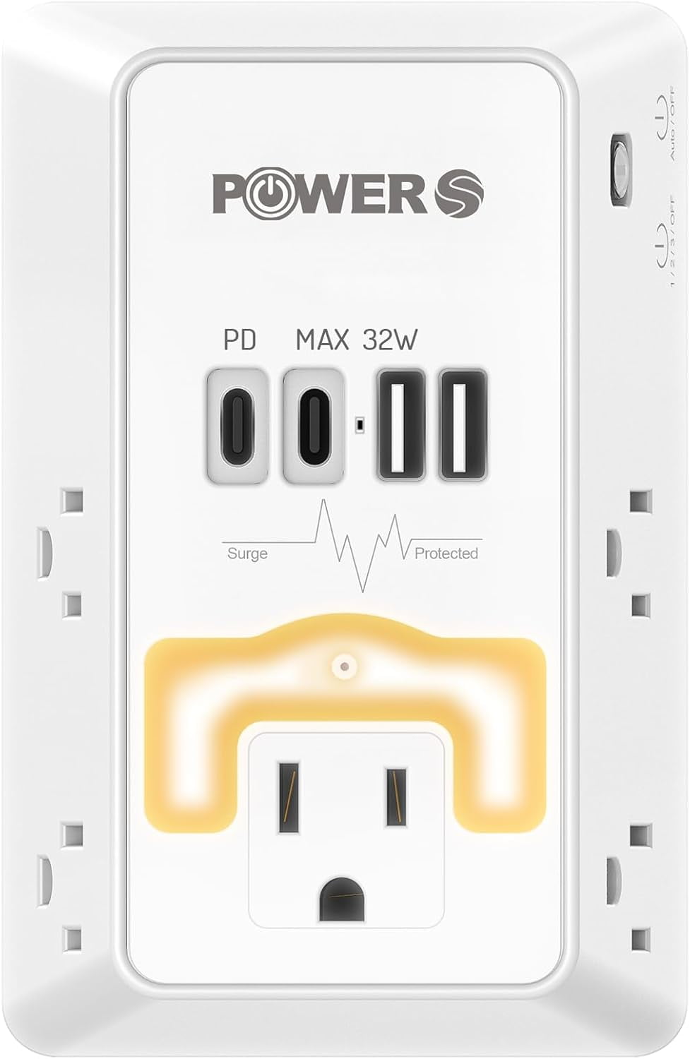 20W PD Fast Charging Wall Outlet with USB Ports (2C2A), Electrical ...