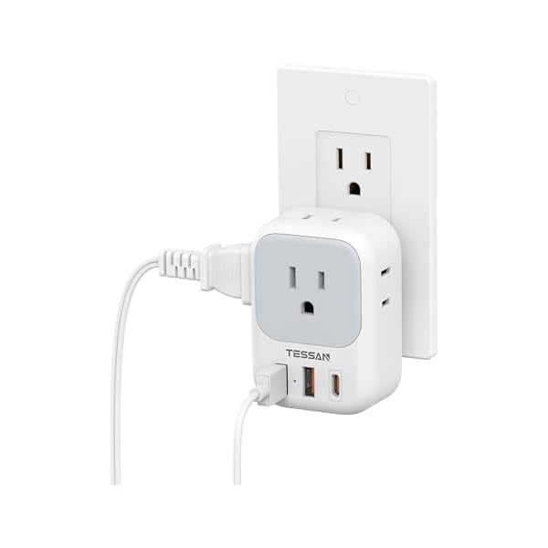 20W PD Multi Plug Adapter, 1994 3 USB Wall Charger Multiports (1 USB C ...