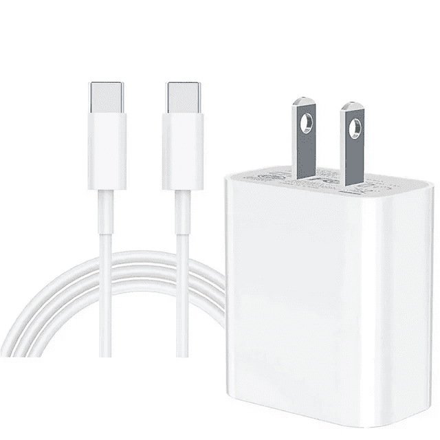 20W PD Type-C Wall Plug Fast Charging Adapter Cube with 3.3 ft USB C to ...