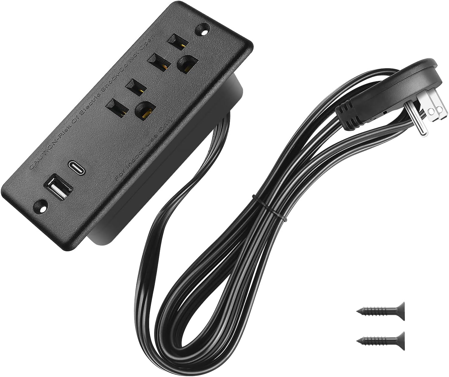 20W Recessed Power Strip Flat Plug, Desk Outlet with USB, Conference ...
