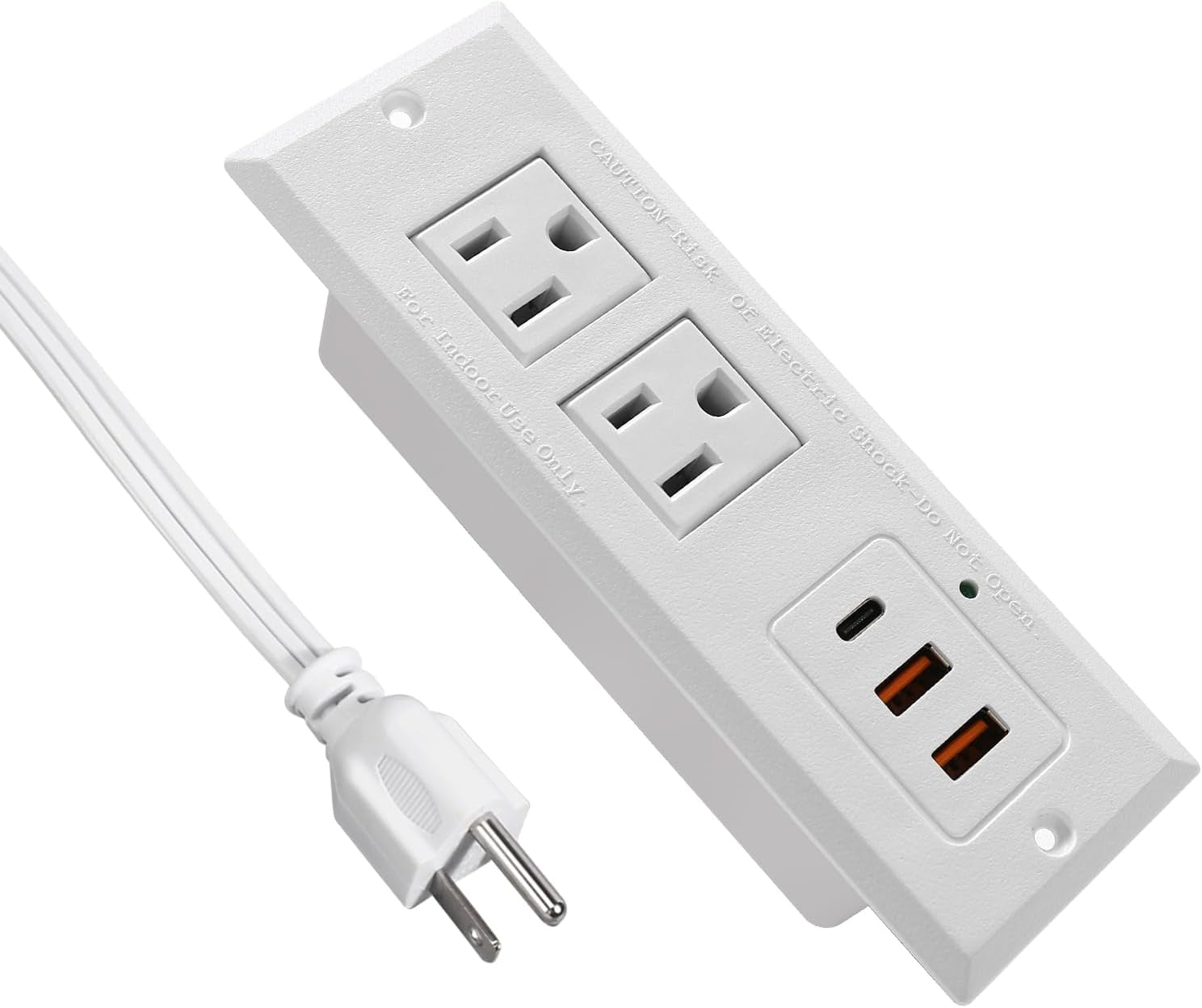 20W Recessed Power Strip USB C Fast Charge Desk Power Outlet Type C ...