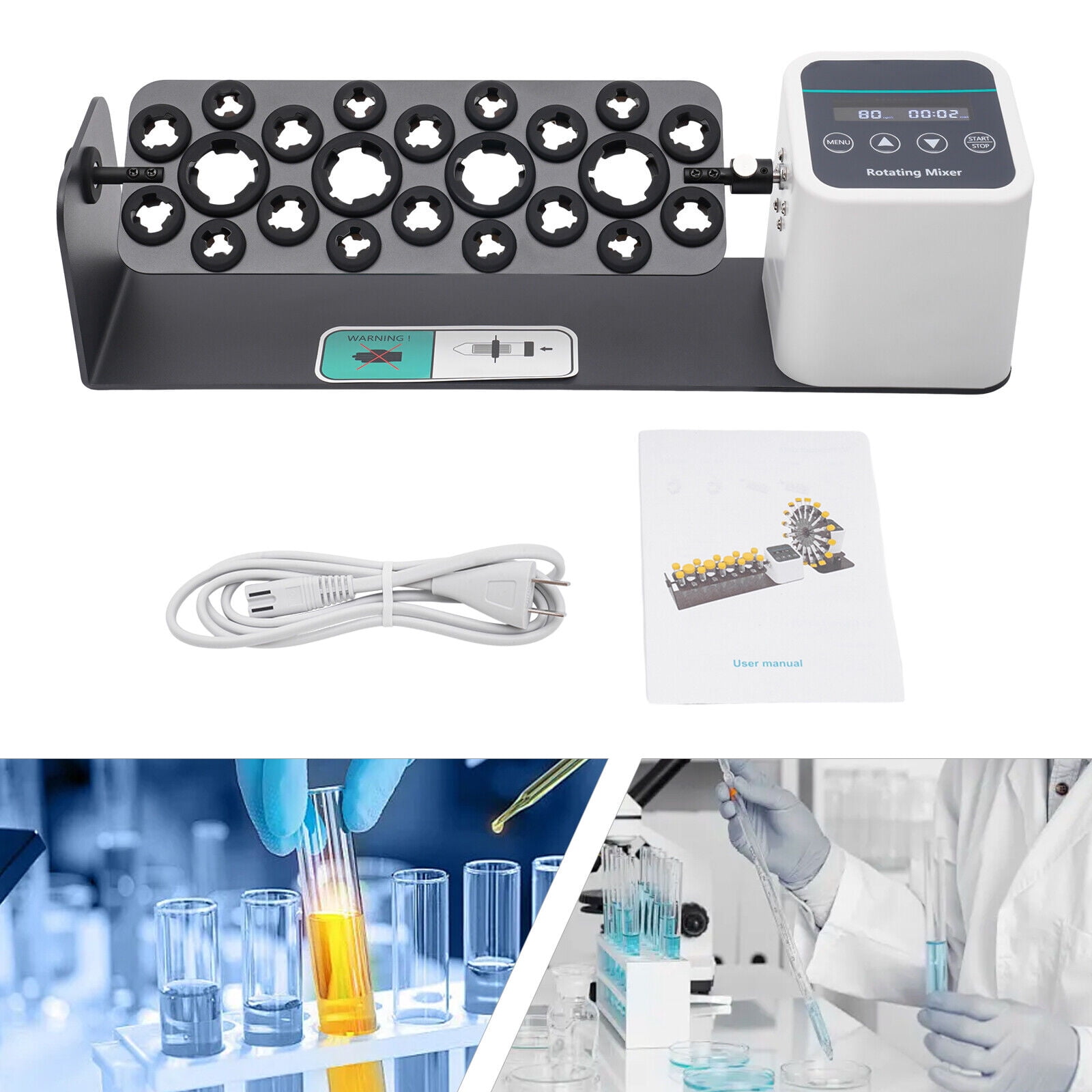 20W Rotary Mixer Shaker Digital Long Axis Rotating Mixer Shaker Tube ...