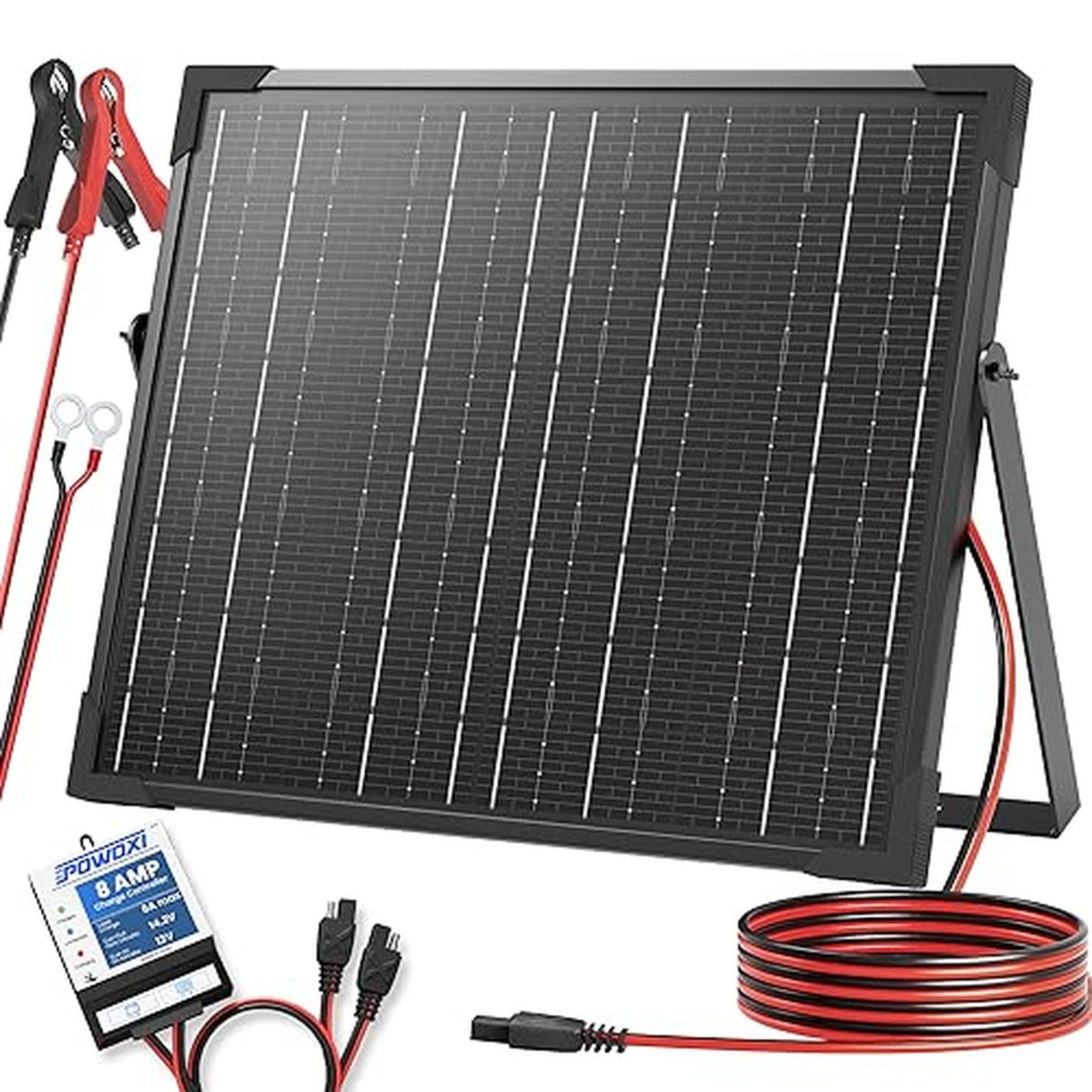 20W Solar Battery Charger with MPPT Controller and Adjustable Rack for ...