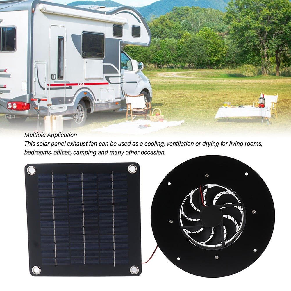20W Solar Panel Fan Air Extractor Circulating Fan Stay Cool On Your ...