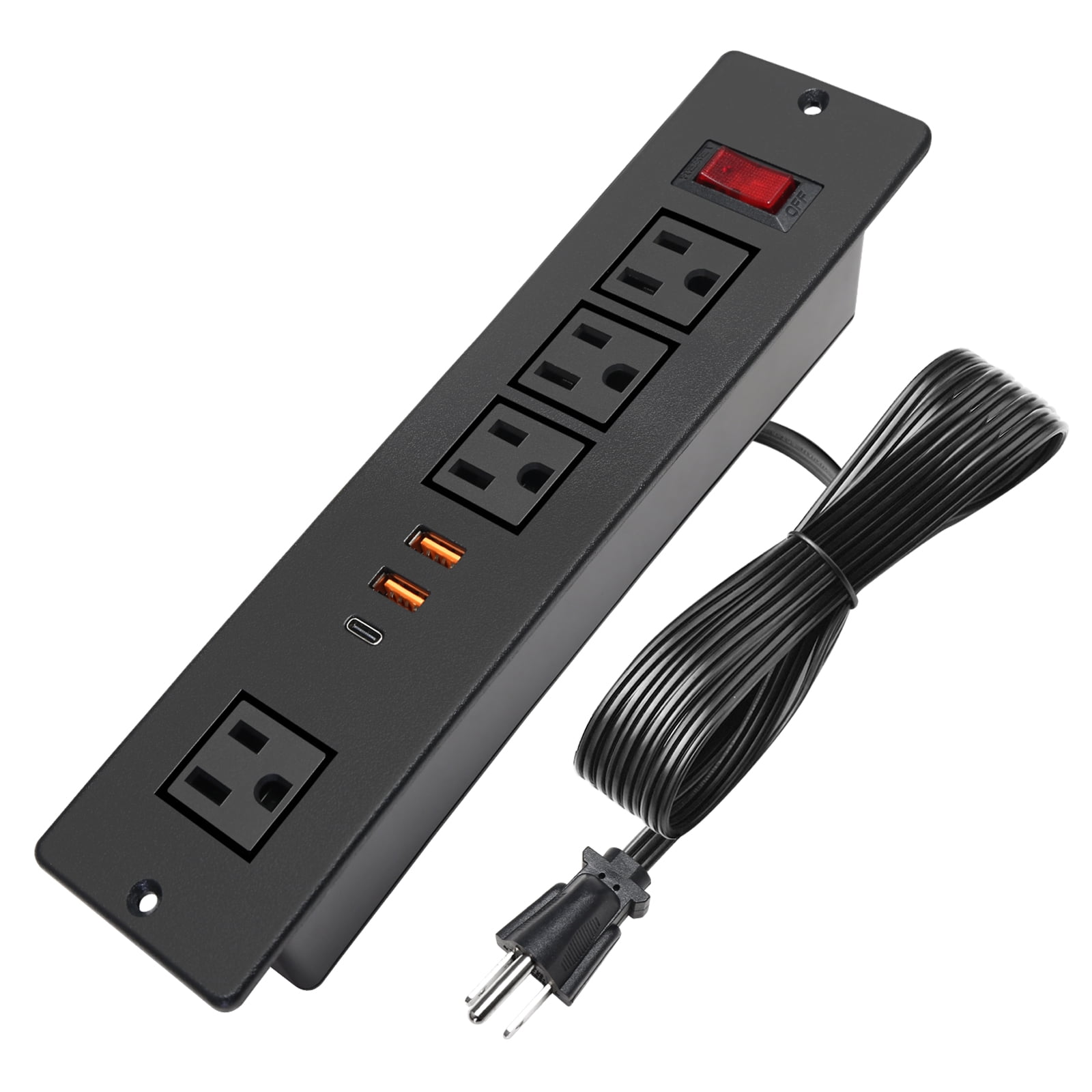20W USB C Recessed Power Strip, Fast Charge Flush Mount Furniture ...