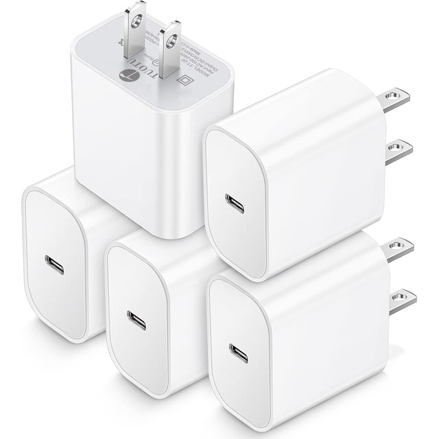 20W USB-C Wall Charger Block with PD Fast Charging Capability, Type C ...