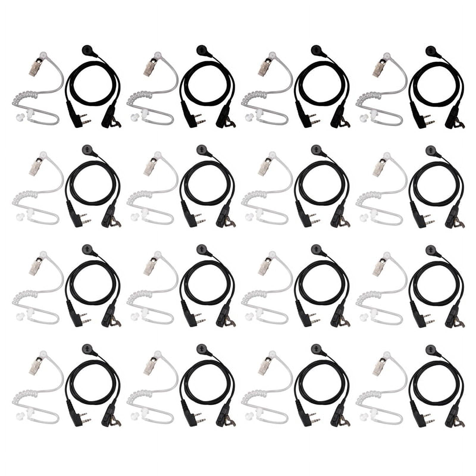 20X 2Pin PTT MIC Headset Covert Acoustic Tube In-Ear Earpiece for UV-5R ...