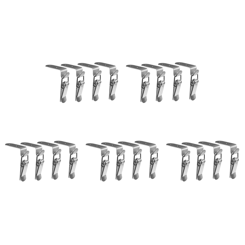 20X 90 Degrees Duck-Mouth Buckle Hook Lock Stainless Steel Spring ...