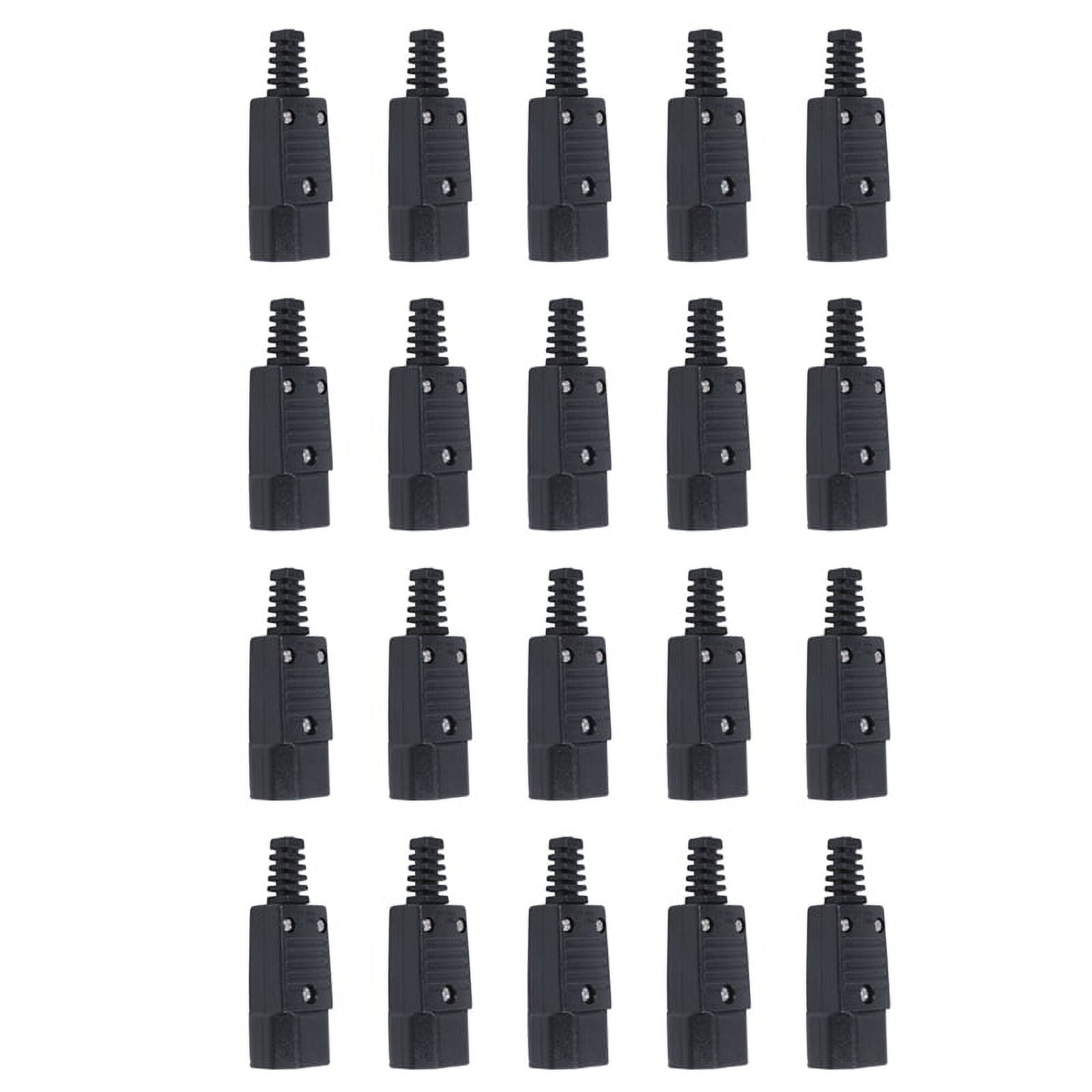 20X Black IEC-320 C14 Male Plug Inlet Socket Connector 250V 10A ...