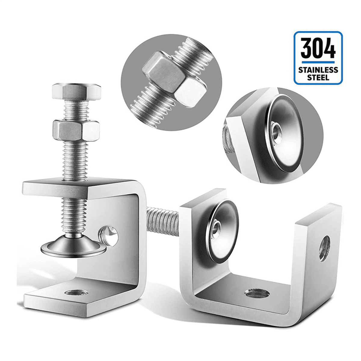 20X C Clamp Mini Clamp 1 Inch Heavy Duty Metal U Clamps with Stable ...