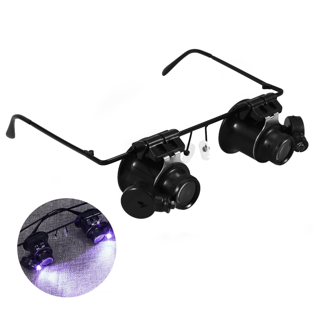 20X Double Eye Watch Repair Magnifier Glasses Loupe Lens Jeweler Watch ...