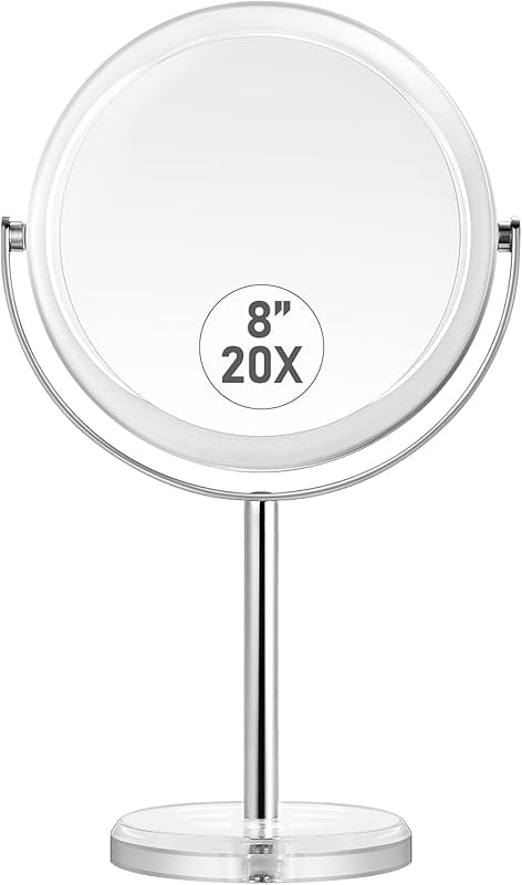 20X Magnifying Makeup Mirror,Double Sided 1X & 20X Magnifying Mirror ...