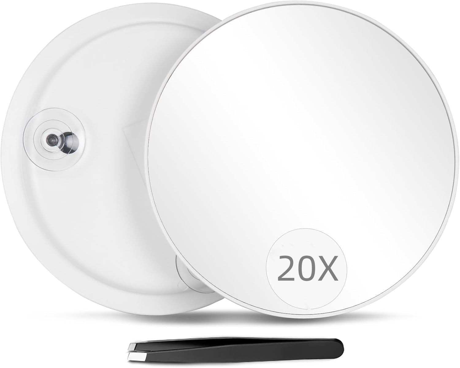 20X Magnifying Mirror with 2 Suction Cups for Easy Mounting– Use ...