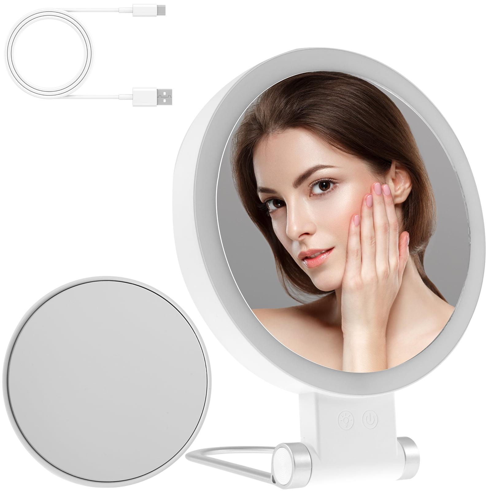 20X Magnifying Mirror with Light Hangable Lighted Makeup Mirror with ...