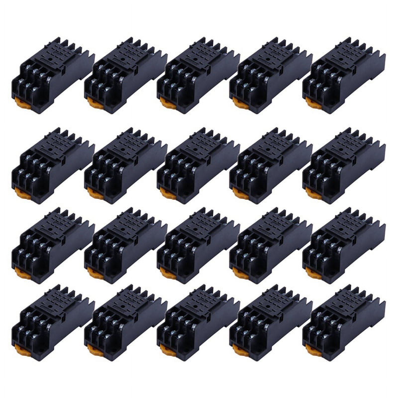 20X PYF14A DIN Rail Power Relay Socket Base 14 Pin for MY4NJ HH54P MY4 ...
