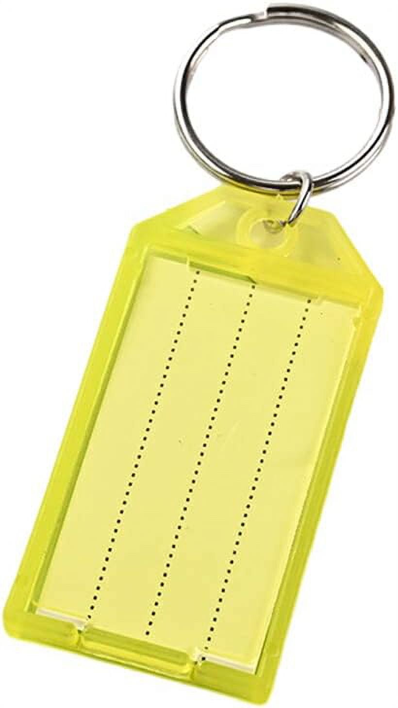 20X Plastic Key Tags Labels Classification Keychain DIY Numbered Names ...