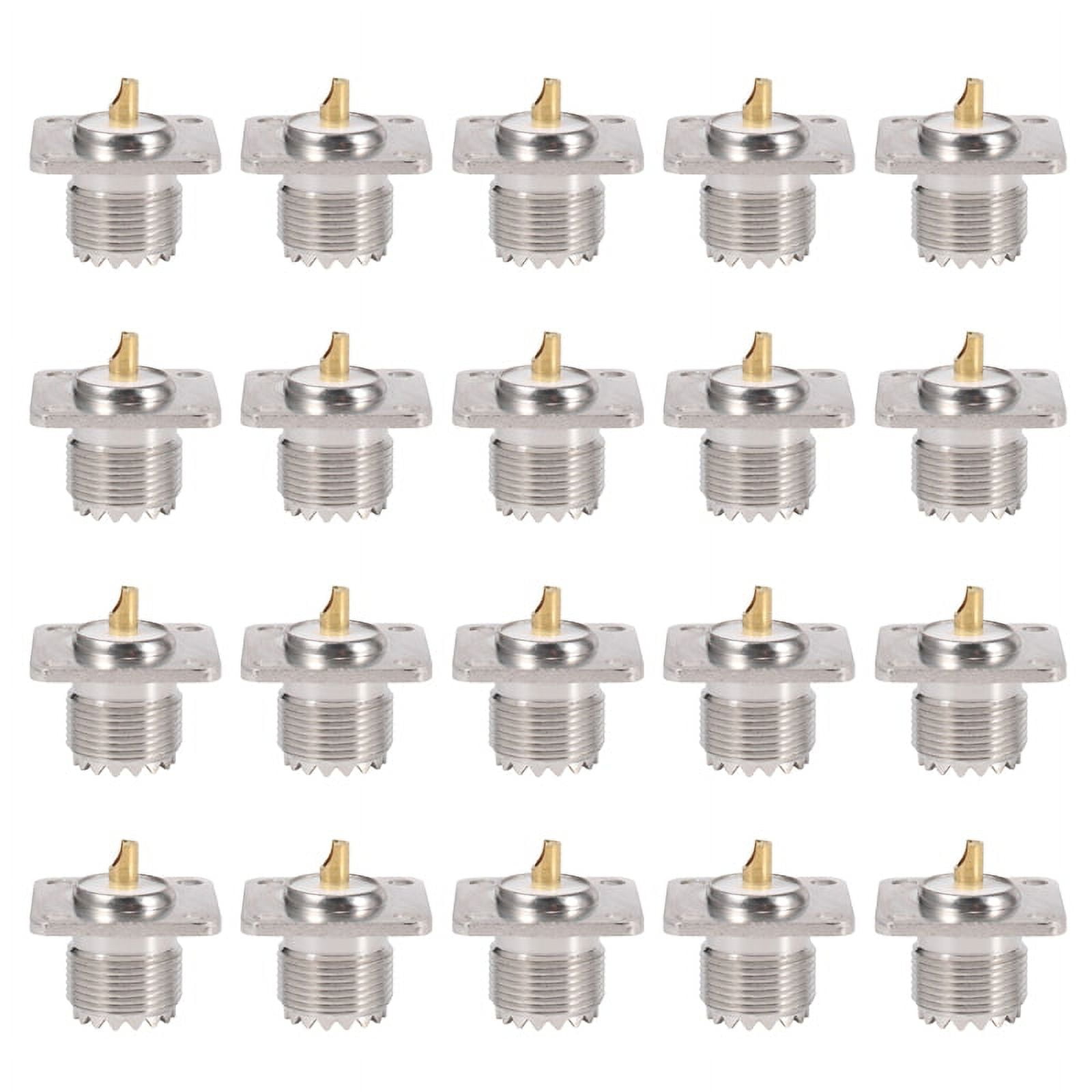 20X UHF SO-239 Female Jack Square Shape Solder Cup Coax Connector for ...