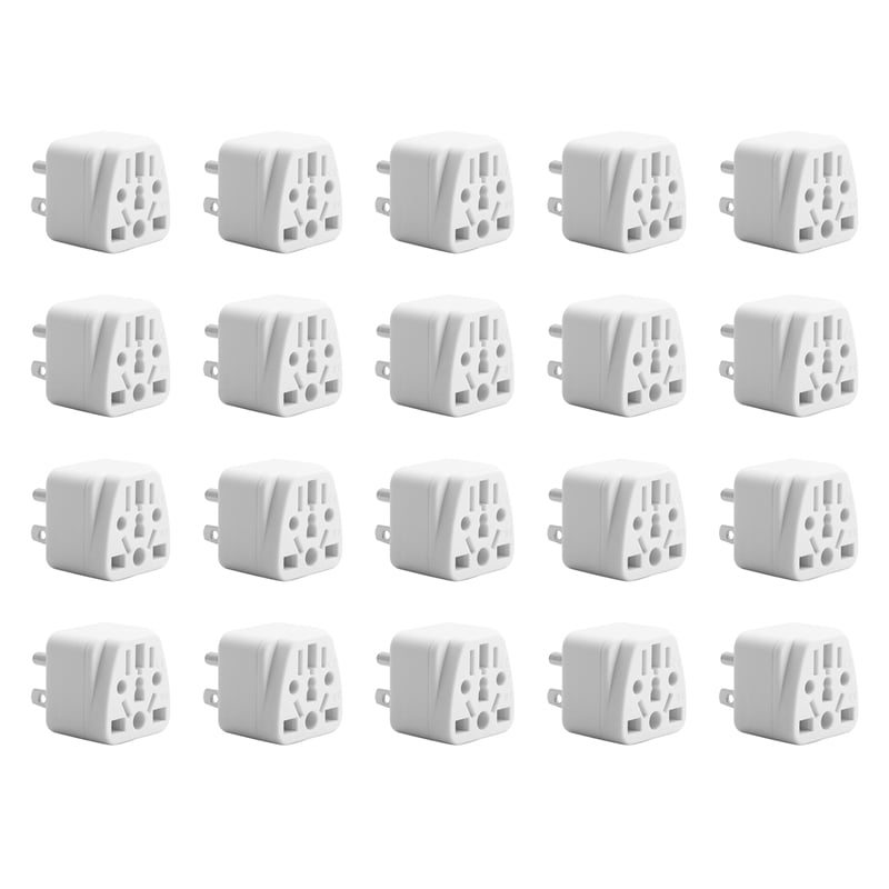 20X US Travel Plug Adapter EU/UK/AU/In/CN/JP/Asia/Italy/Brazil to USA ...