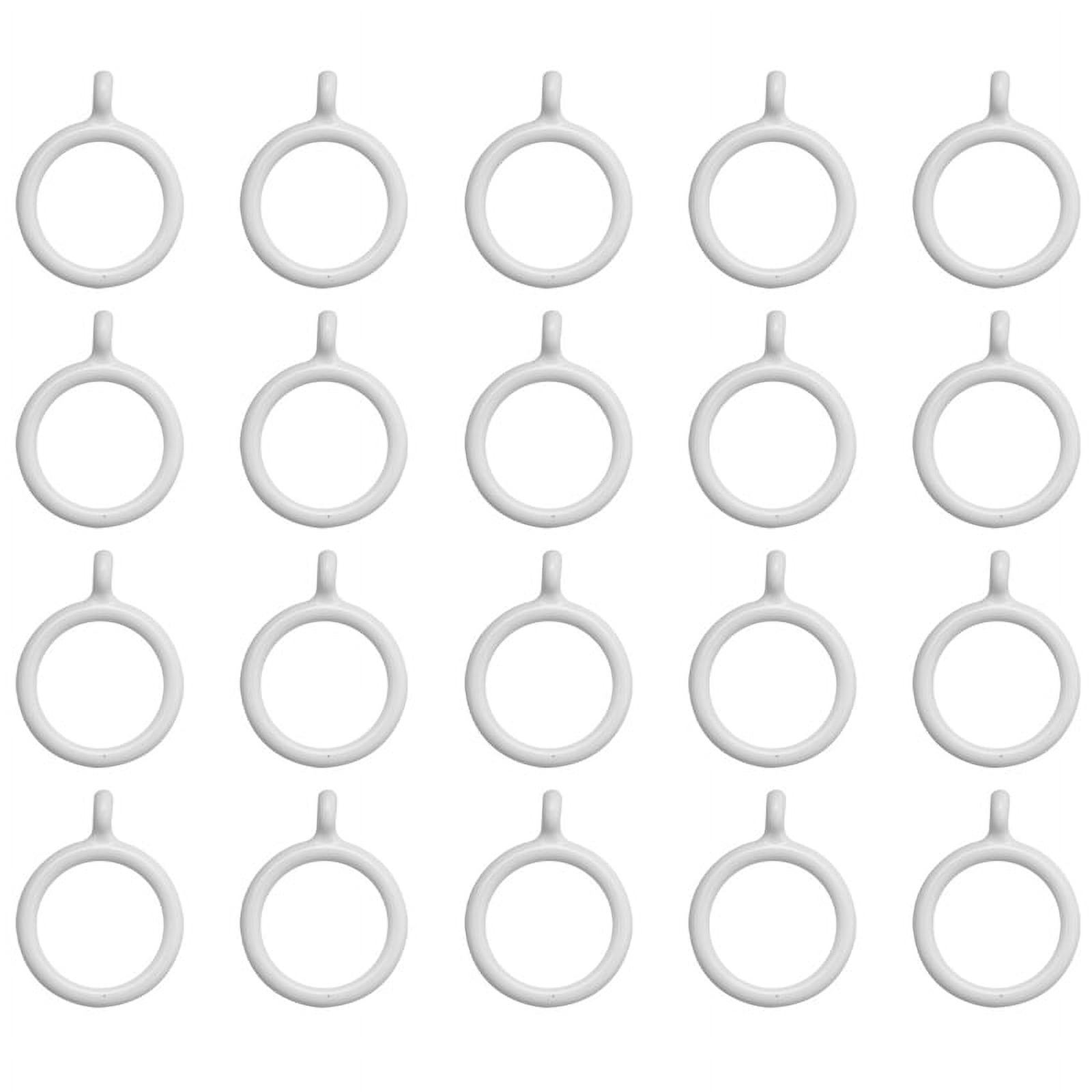 20X White 25Mm Inner Plastic Curtain Rings - Walmart.com