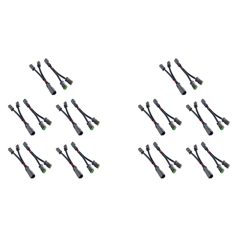 20X Y Type Leads Deutsch DT DTP 2 Pin Socket Adapter for LED Pod Work ...