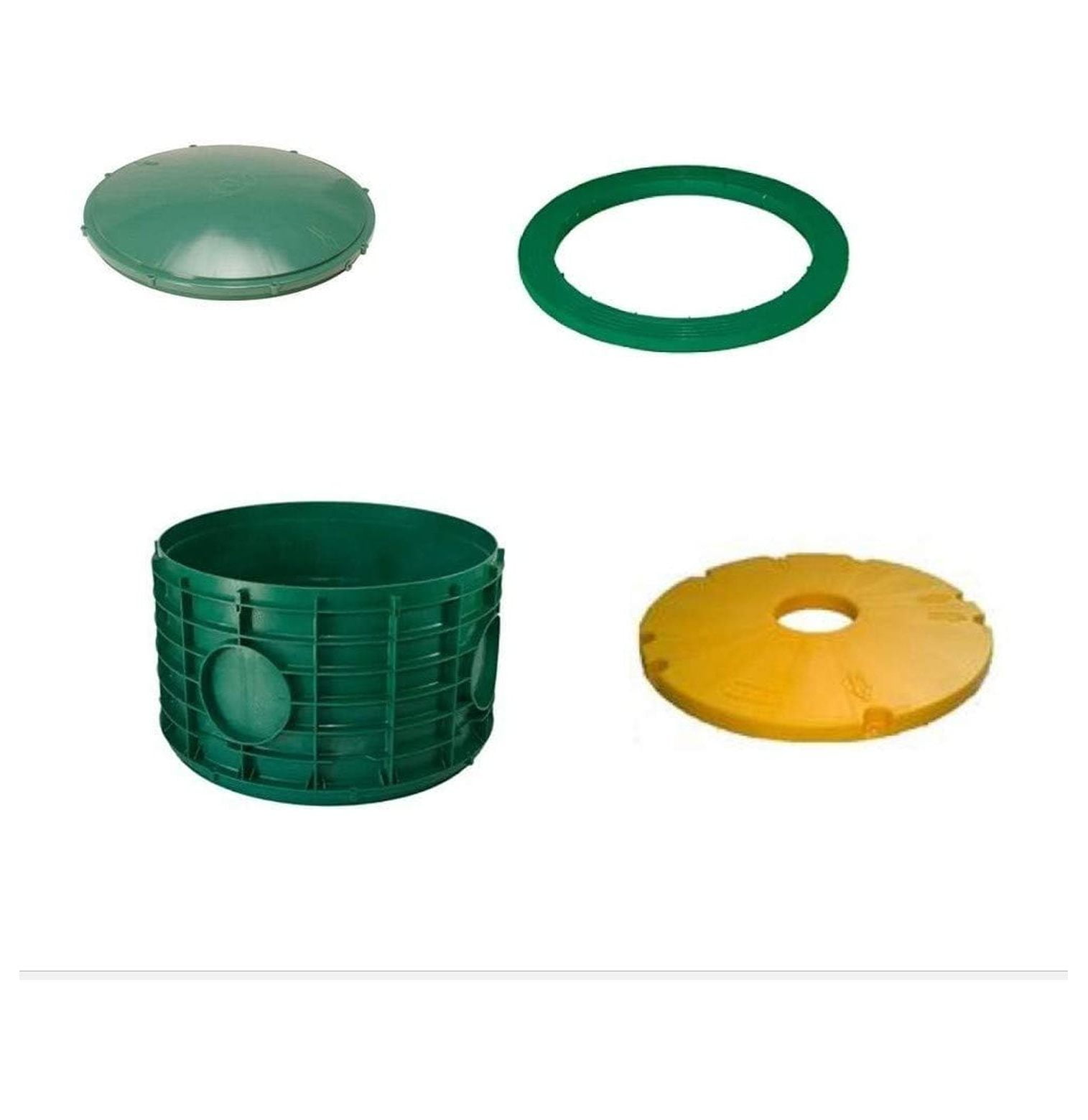 20X12 INCH FOUR PIECE BUNDLE - 20X12 RISER, 20 INCH DOMED LID, 20 INCH ...