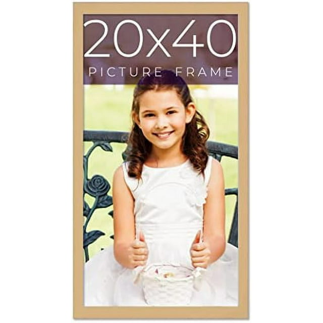 20X40 Frame Beige Real Wood Picture Frame Width 0.75 Inches | Interior ...