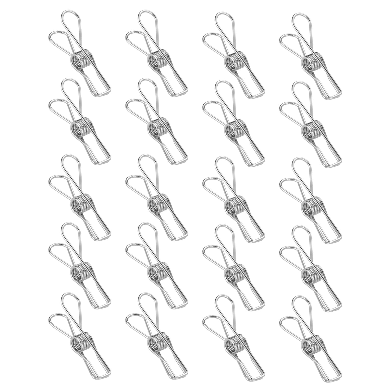 20XFixed Clip, Metal Wire Clips Clamps Stainless Steel Washing Line ...