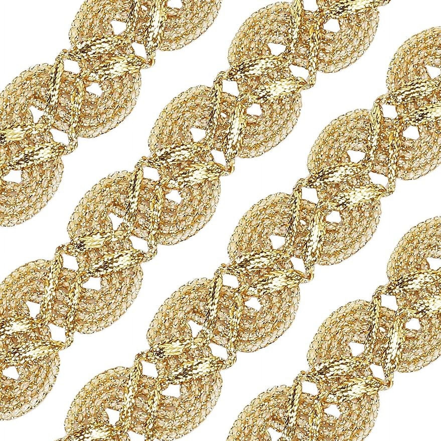 20Yard 3/8inch Gimp Braid Trim Polyester Gold Metallic Edge Woven S ...