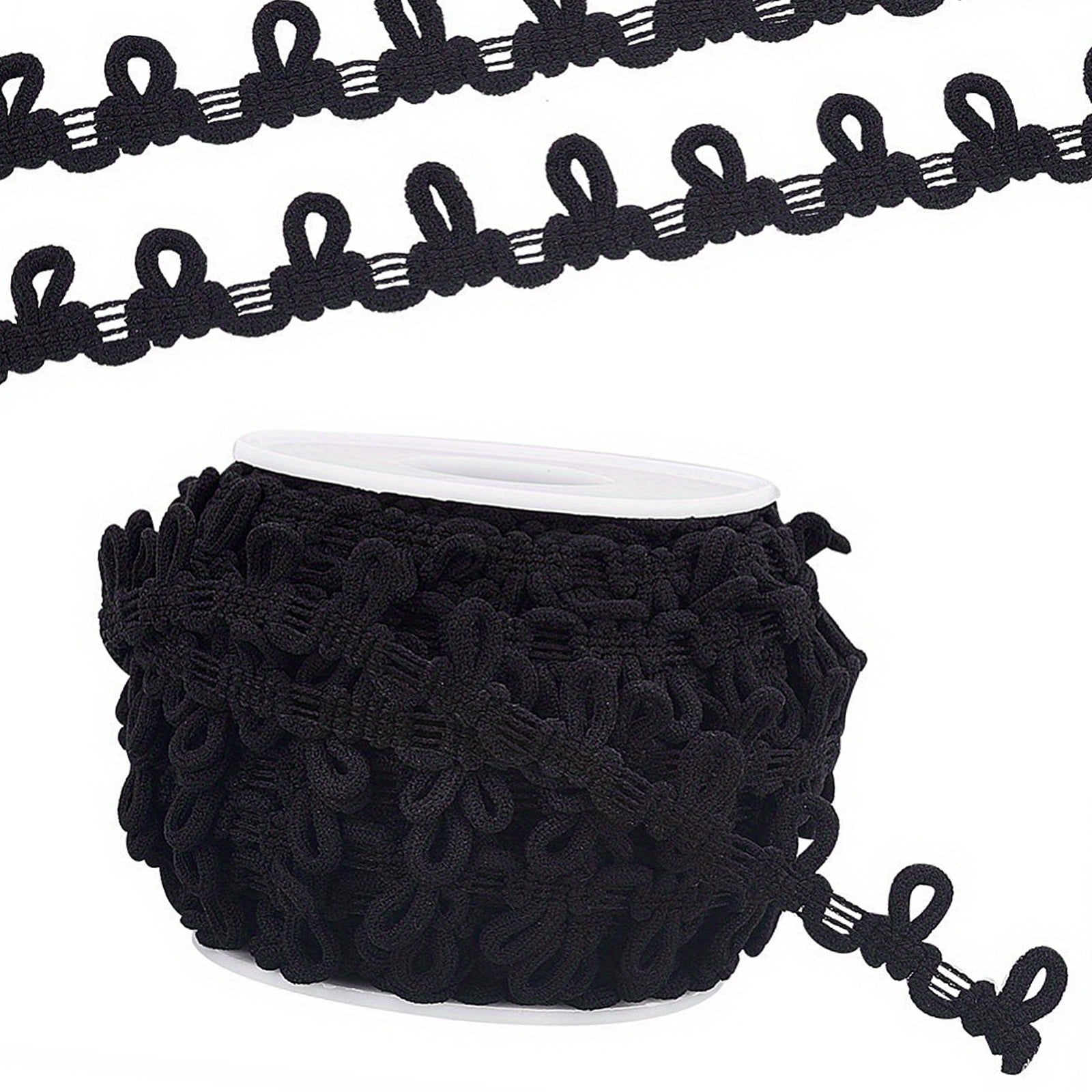 20Yard Collar Fastening Straps Elastic Button Tie Polyester Elastic ...