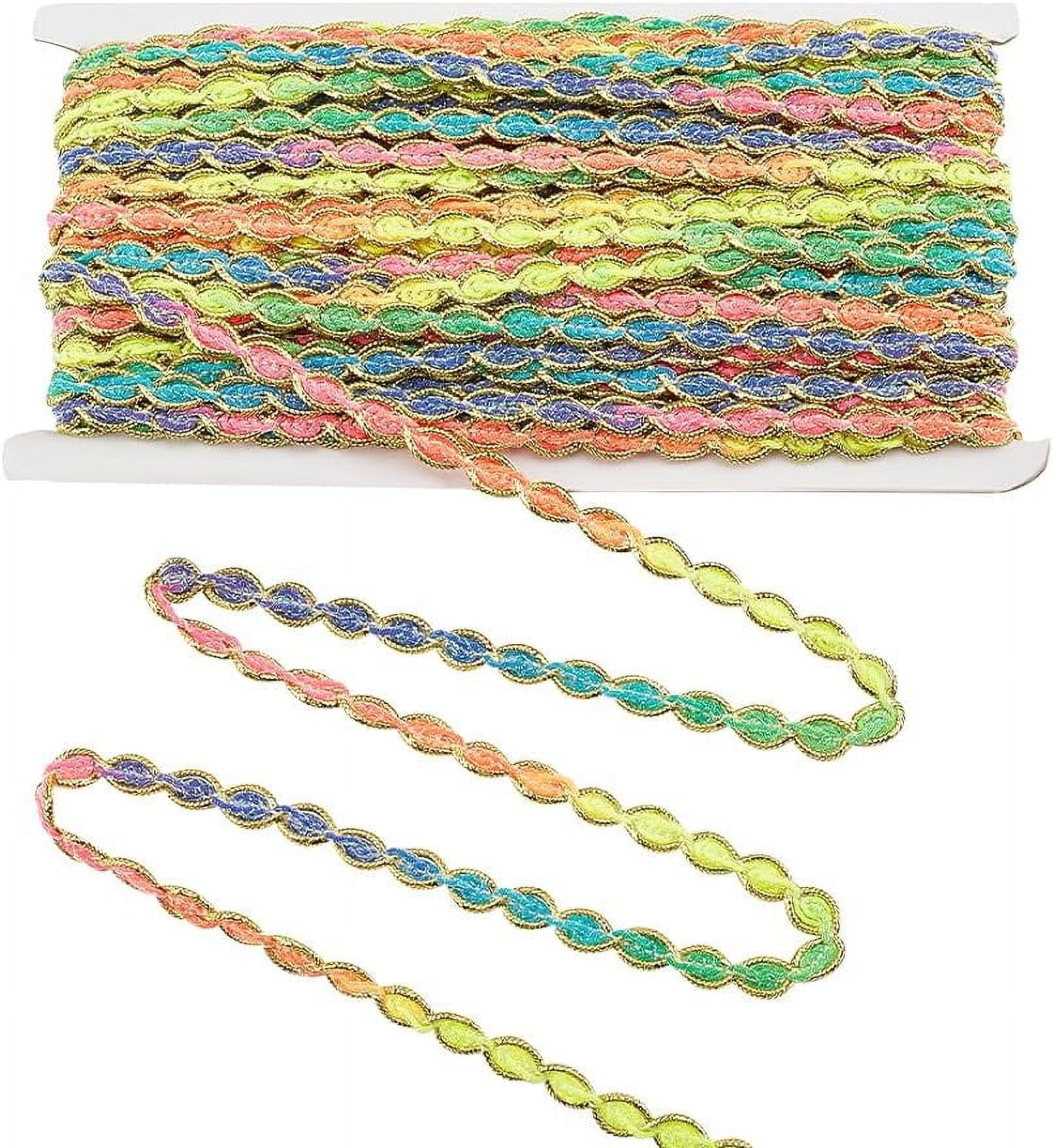 20Yards Ethnic Lace Ribbon Colorful 3/8inch Gimp Braid Trim Polyester ...